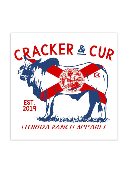 Florida Brahma Sticker – Cracker and Cur
